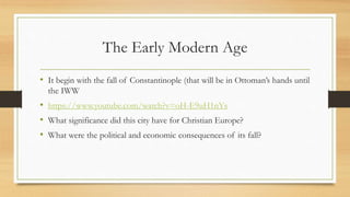 Early modern age | PPTX