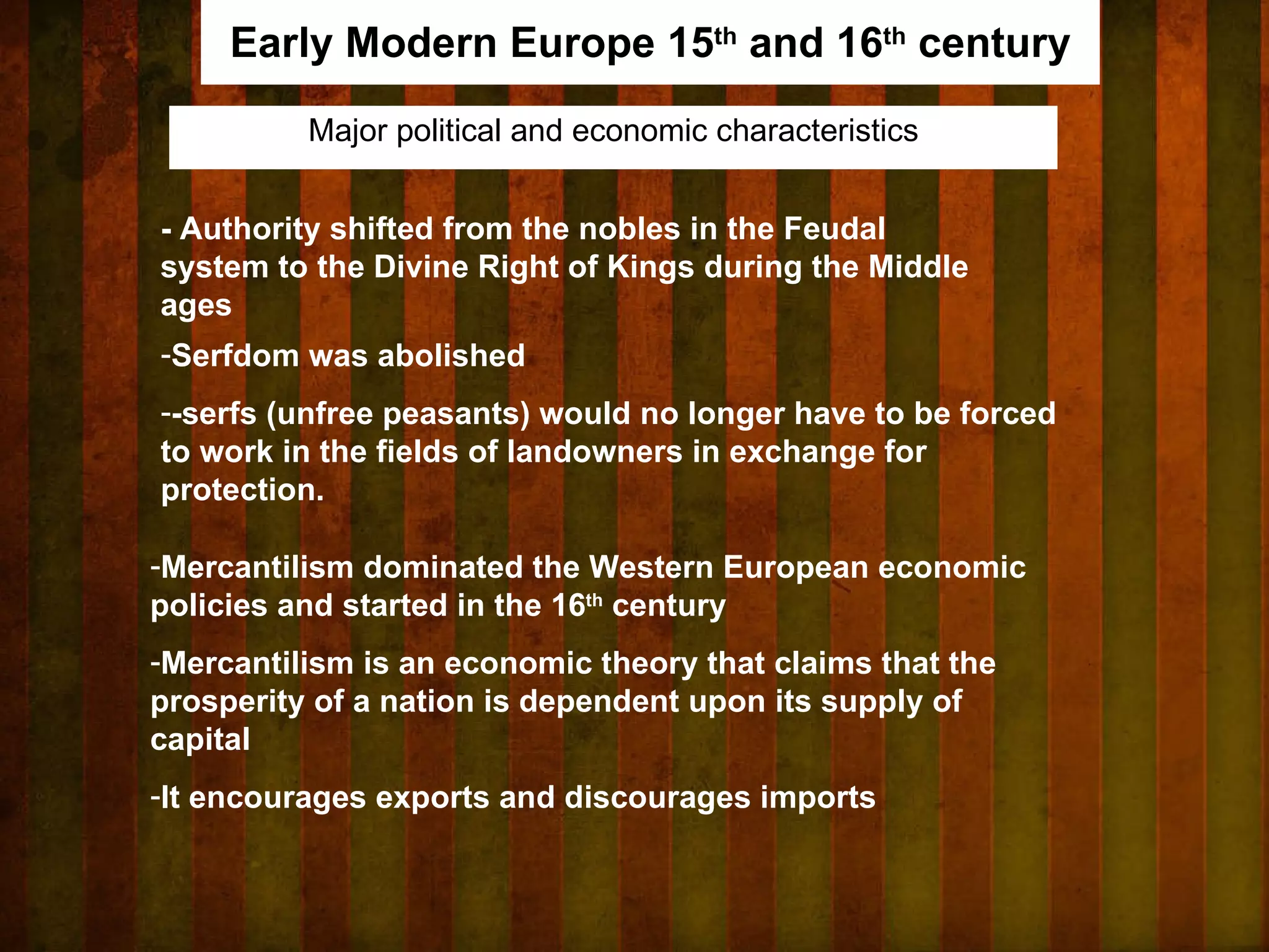Early modern europe 15th and 16th century | PPT