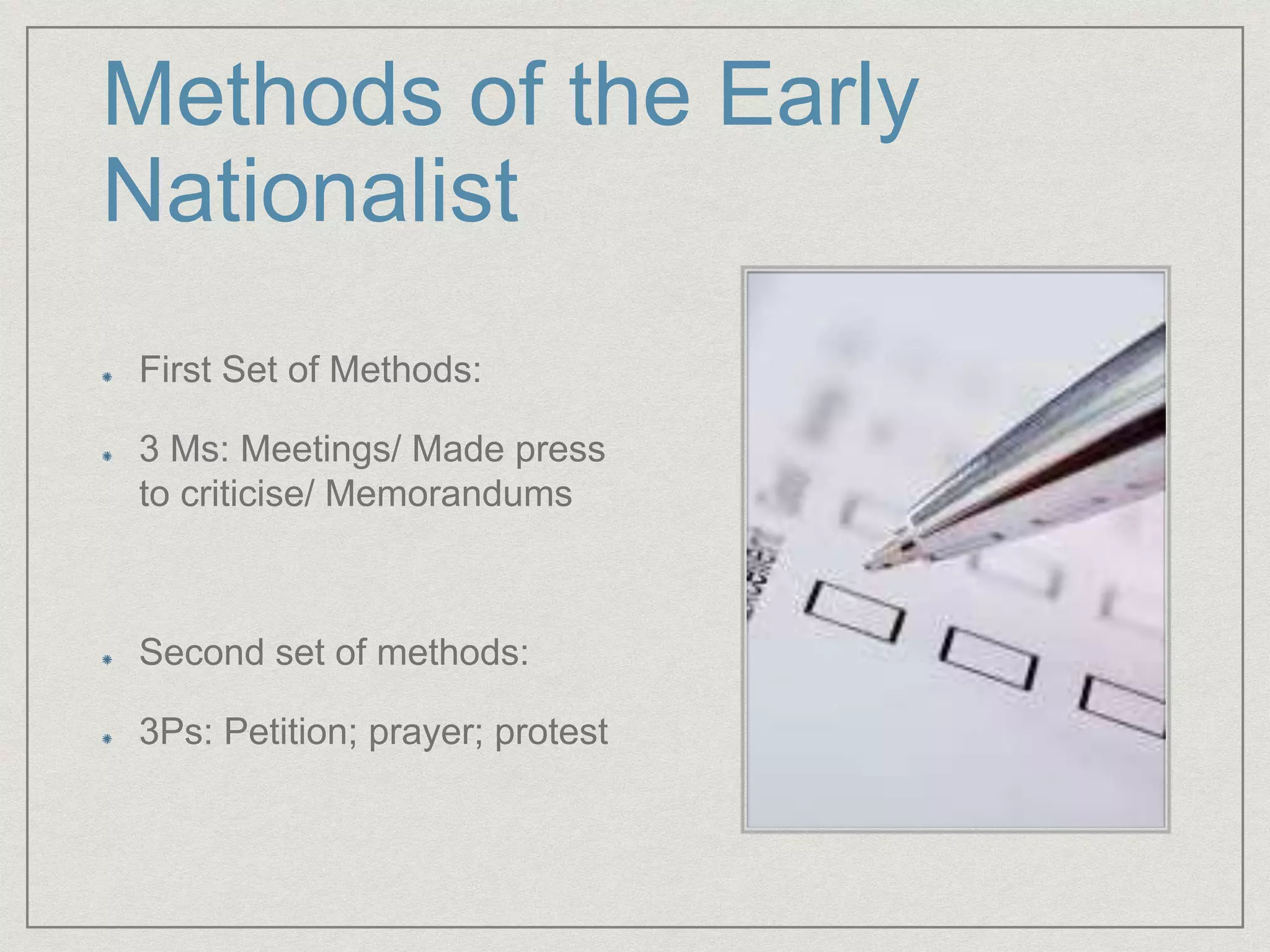 Early nationalist ppt | PPTX