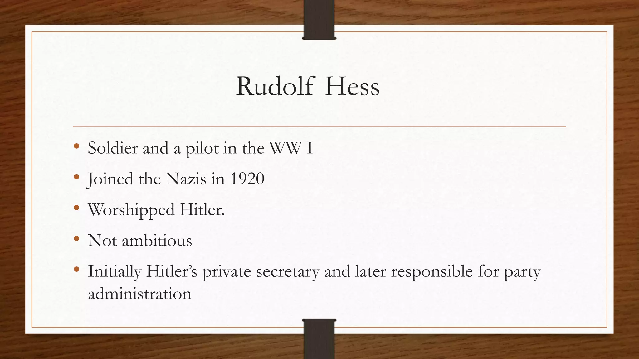 Early nazi leaders | PPTX