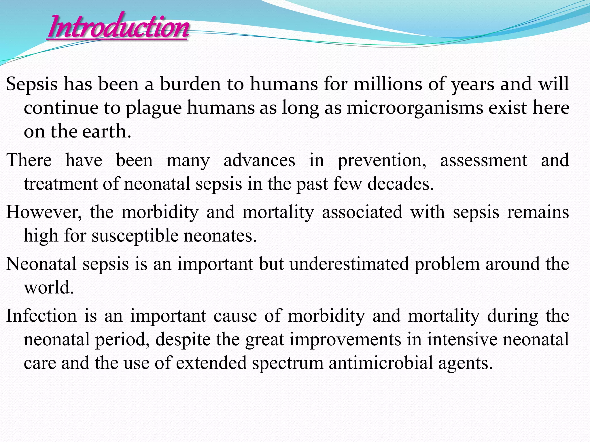 Early neonatal sepsis | PPTX