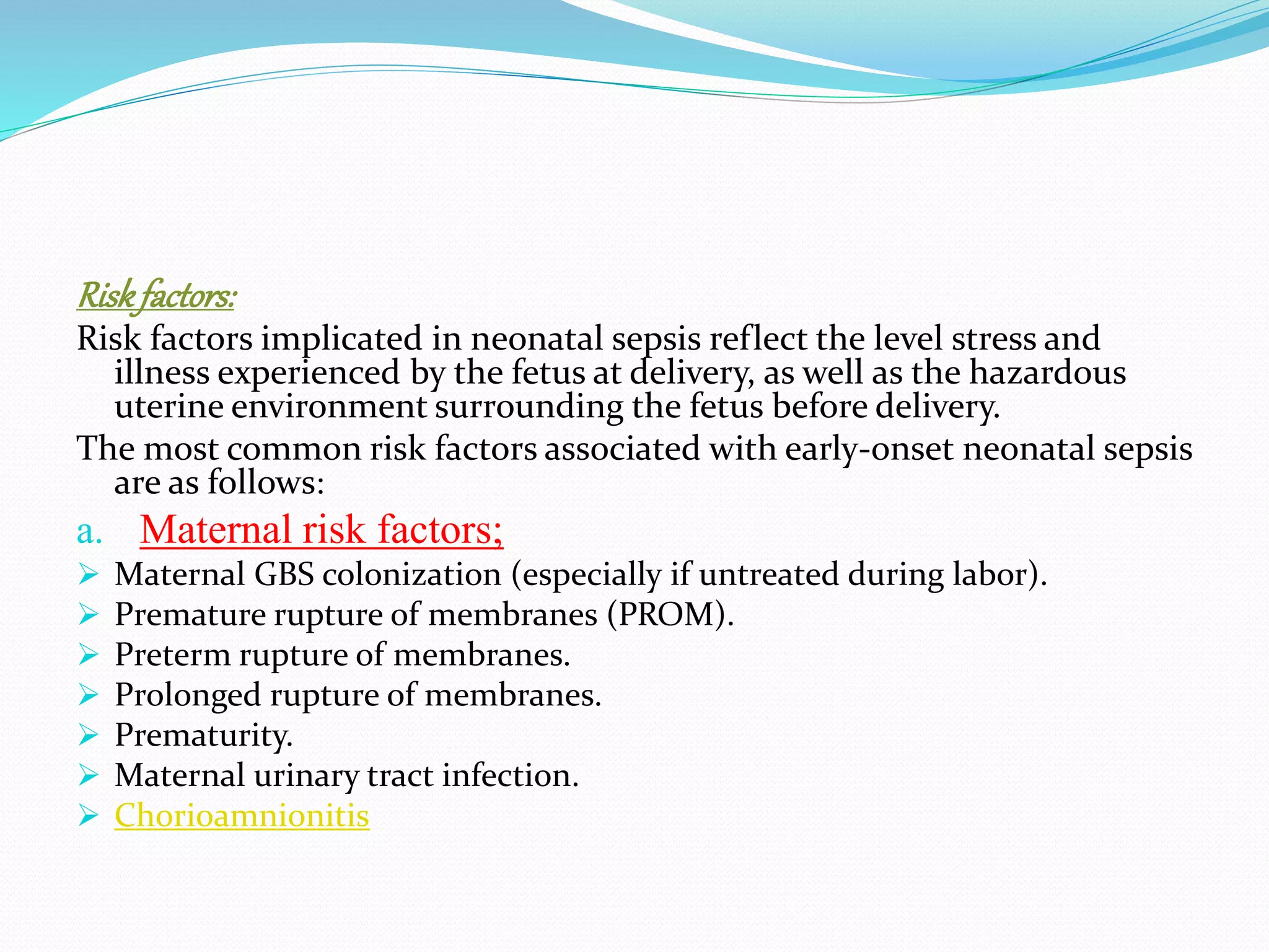 Early neonatal sepsis | PPTX