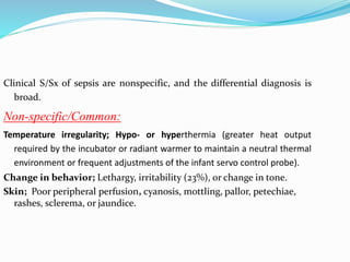 Early neonatal sepsis | PPTX