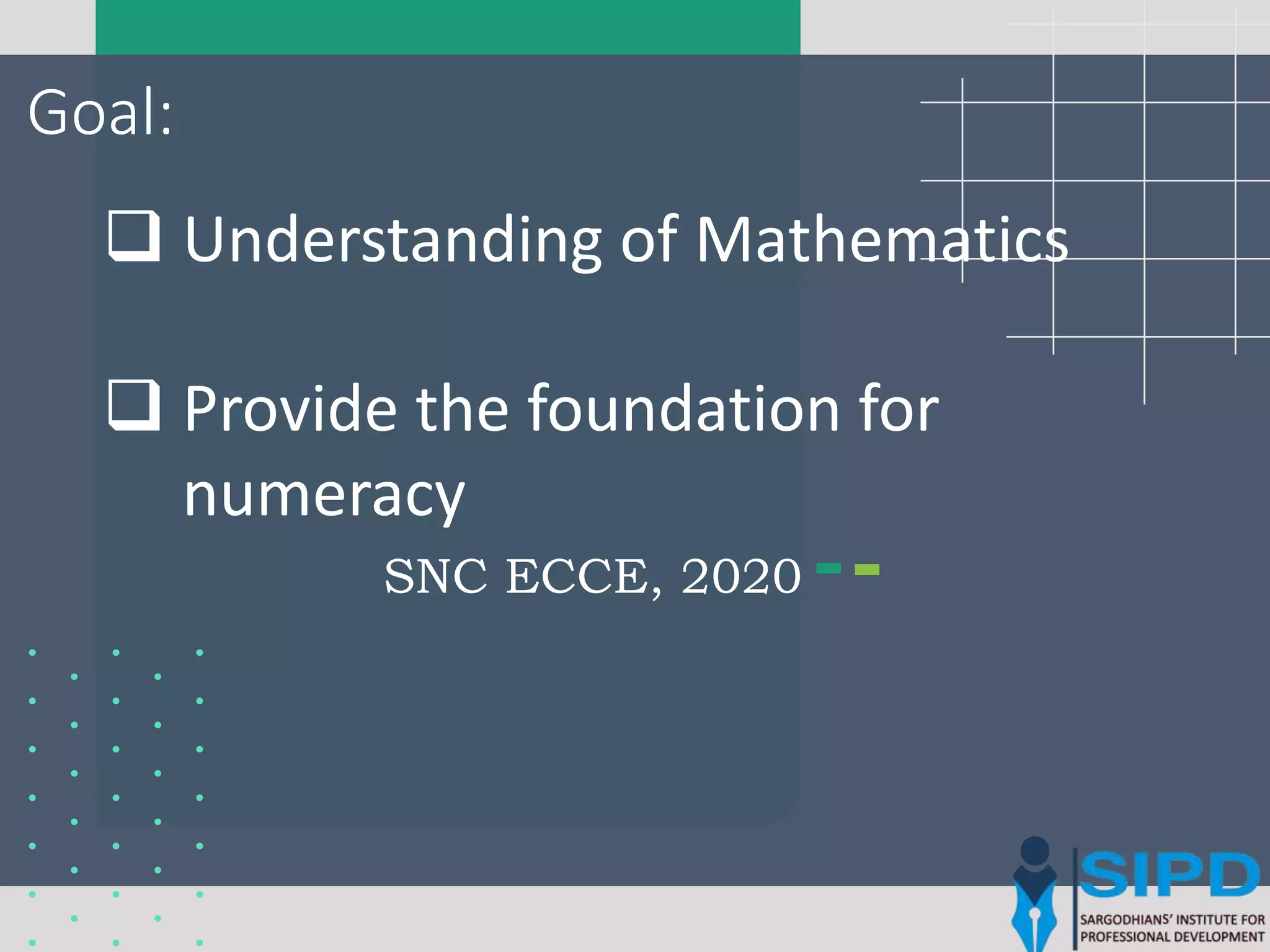Early numeracy: content and pedagogies that work | PPTX