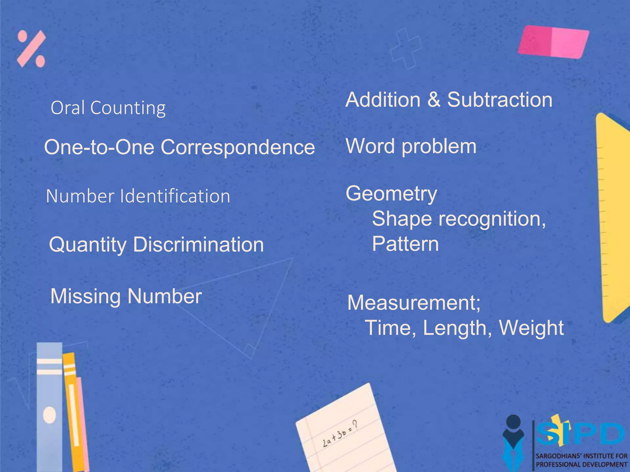 Early numeracy: content and pedagogies that work | PPTX