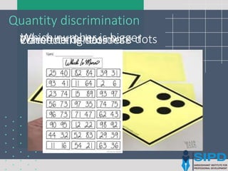 Early numeracy: content and pedagogies that work | PPTX