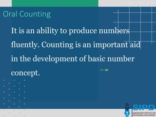 Early numeracy: content and pedagogies that work | PPTX