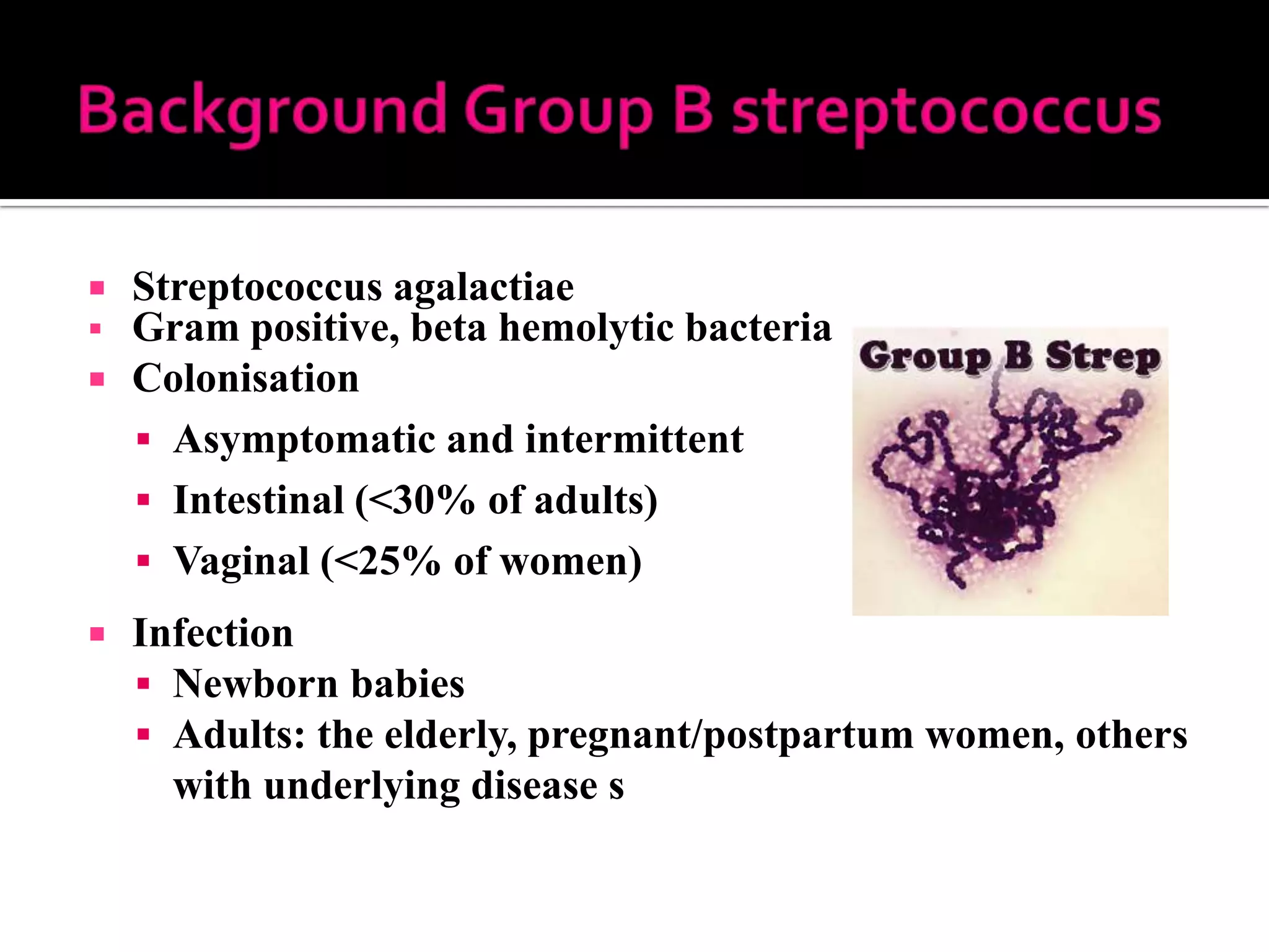 Early onset of neonatal group b streptococcus diseases zharif | PPTX