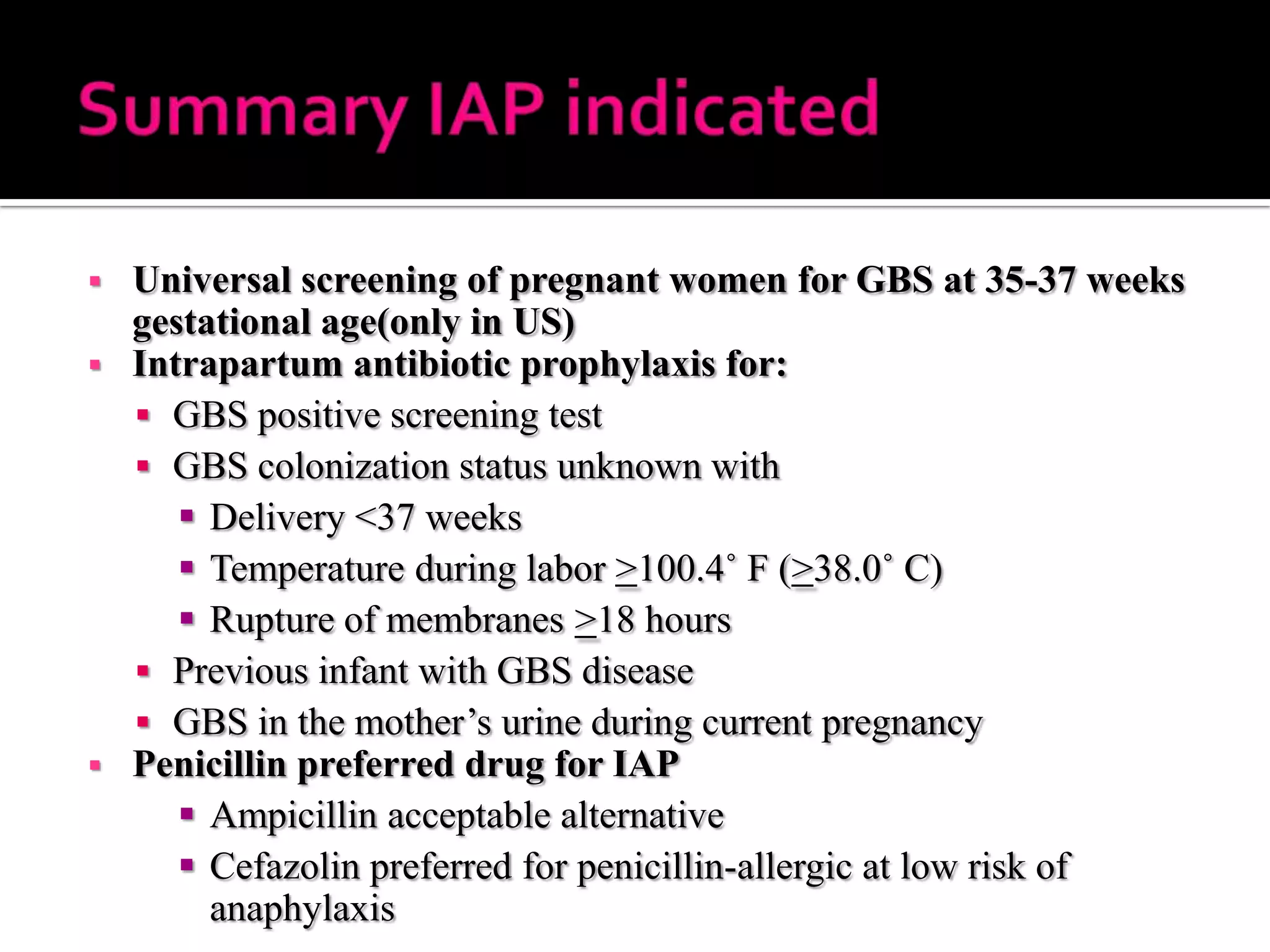 Early onset of neonatal group b streptococcus diseases zharif | PPTX