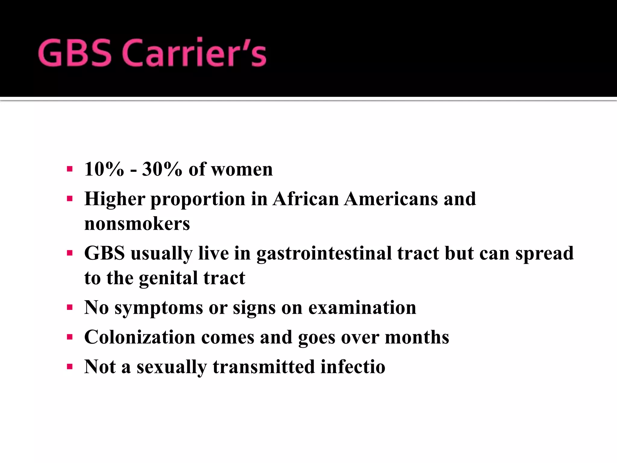 Early onset of neonatal group b streptococcus diseases zharif | PPTX