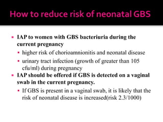 Early onset of neonatal group b streptococcus diseases zharif | PPTX