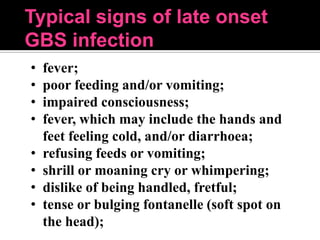 Early onset of neonatal group b streptococcus diseases zharif | PPTX