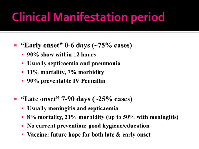 Early onset of neonatal group b streptococcus diseases zharif | PPT