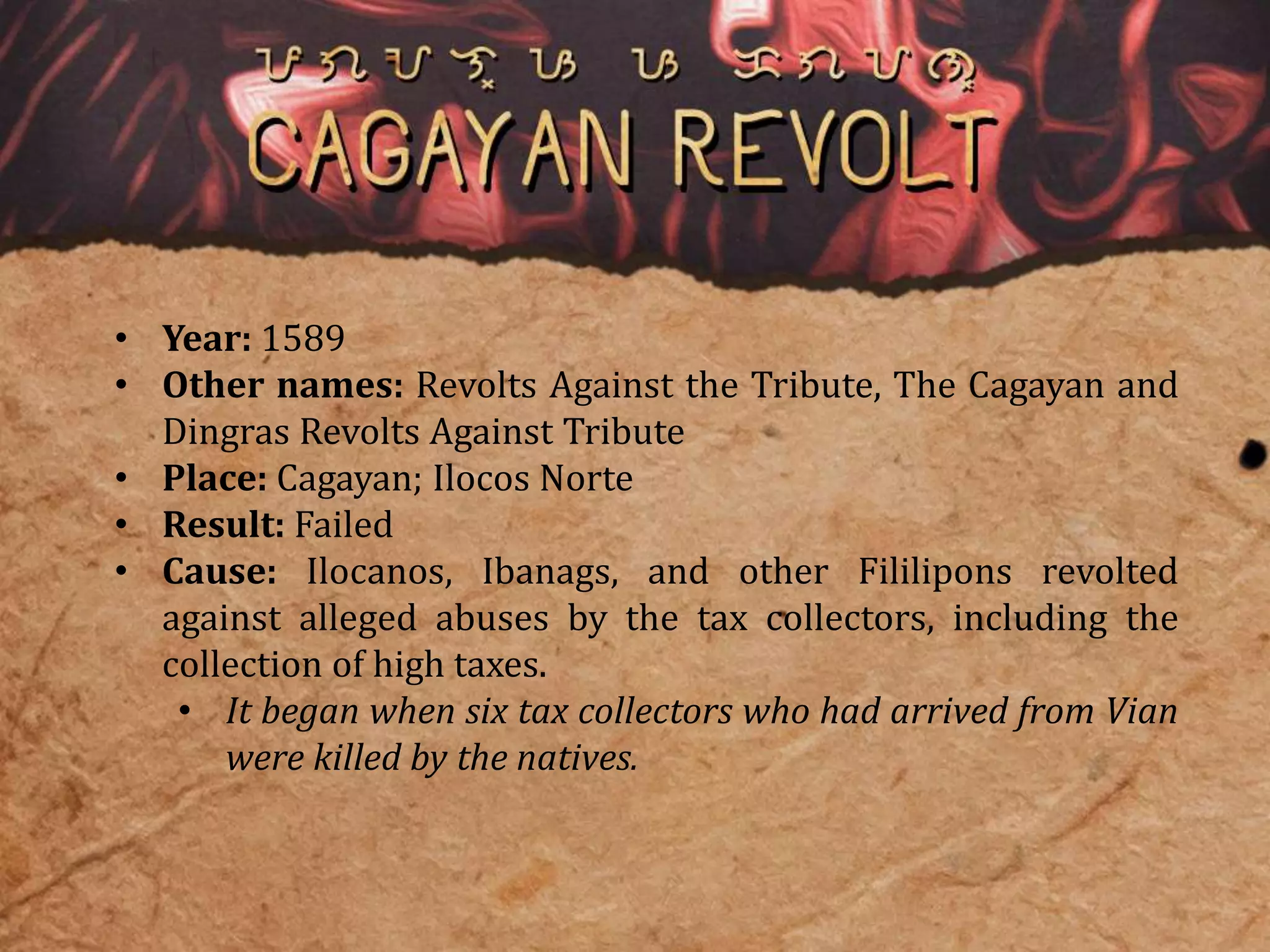 Early Philippine Revolution (1574-1841) | PPTX
