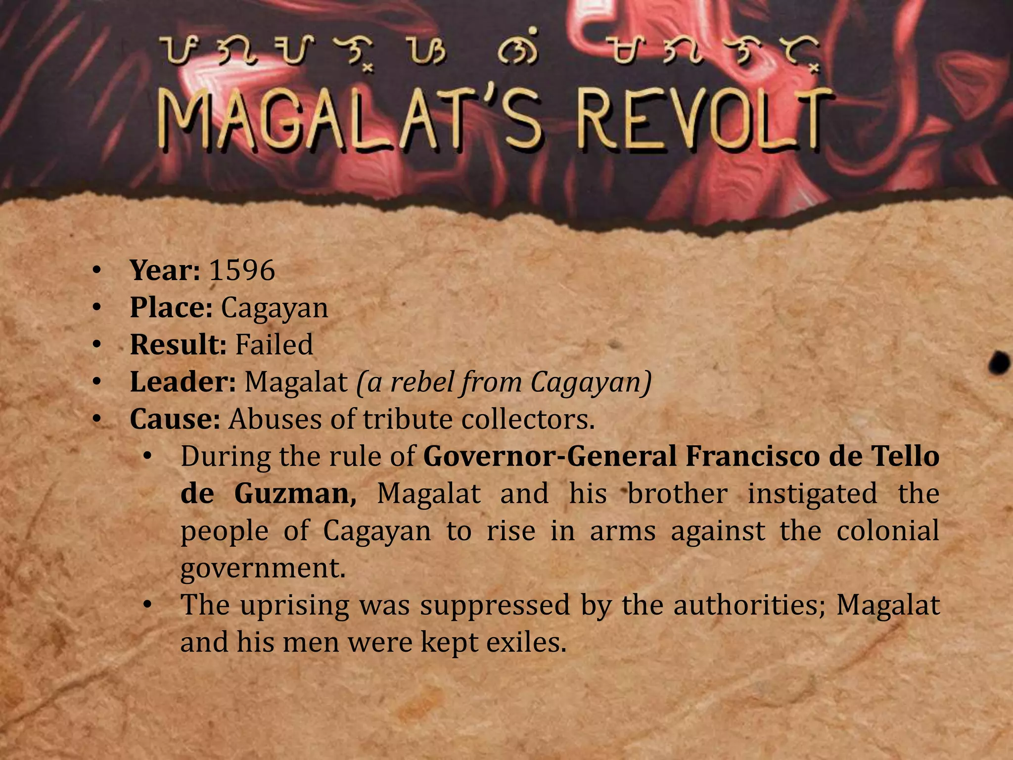 Early Philippine Revolution (1574-1841) | PPTX