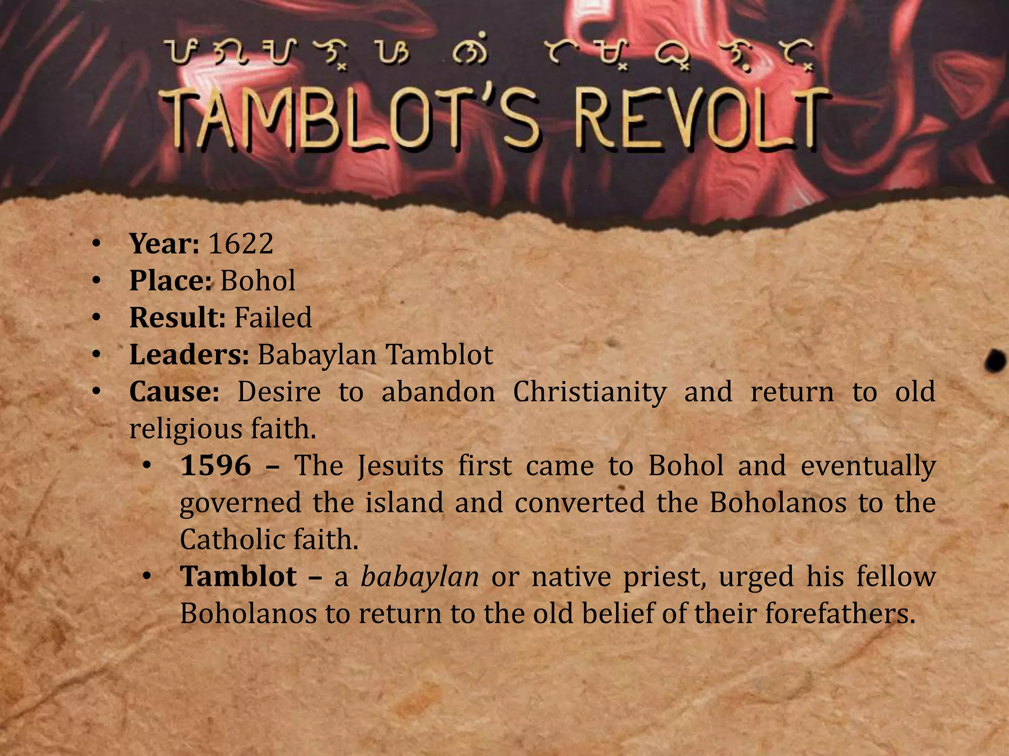 Early Philippine Revolution (1574-1841) | PPTX