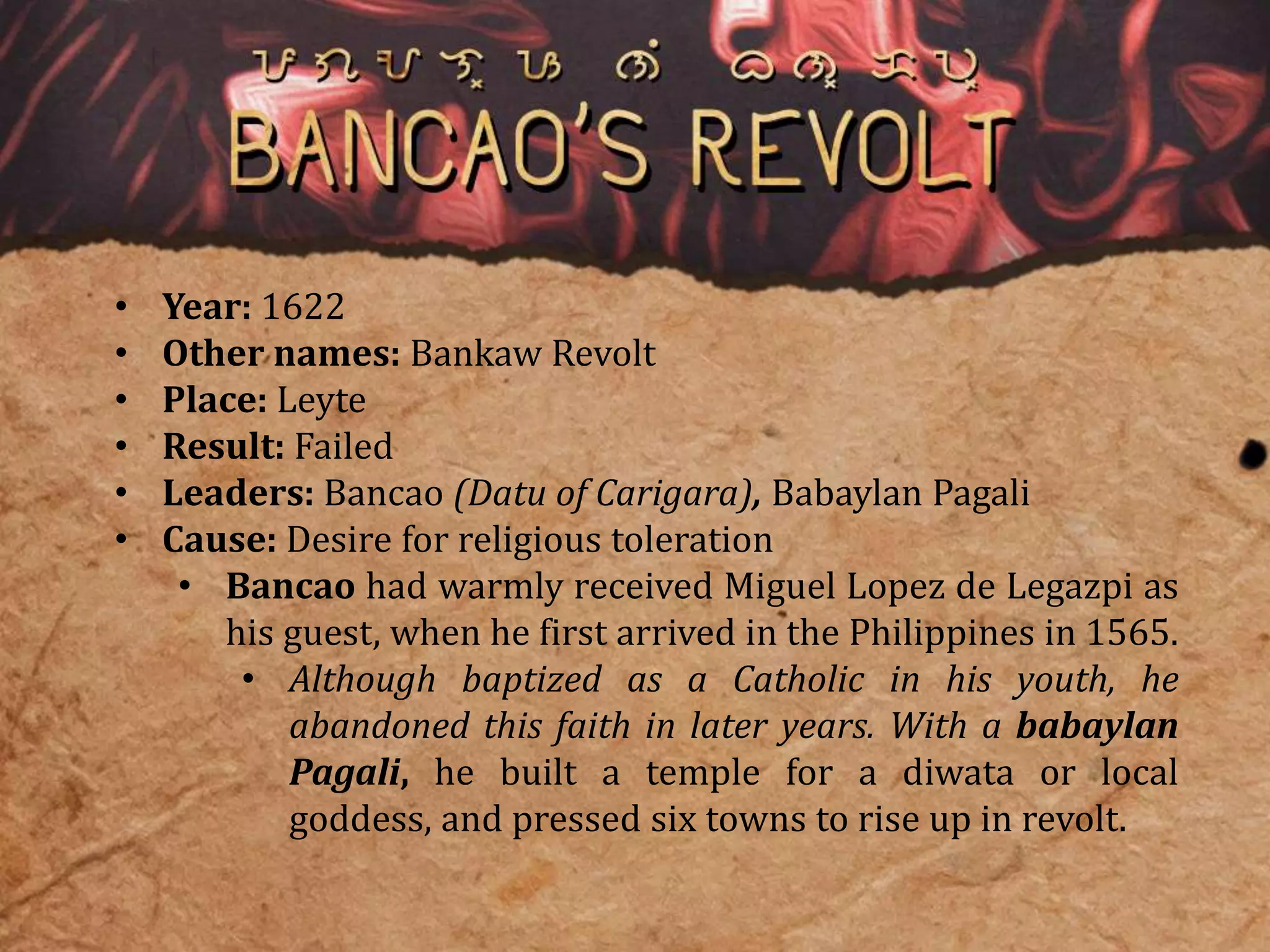 Early Philippine Revolution (1574-1841) | PPTX