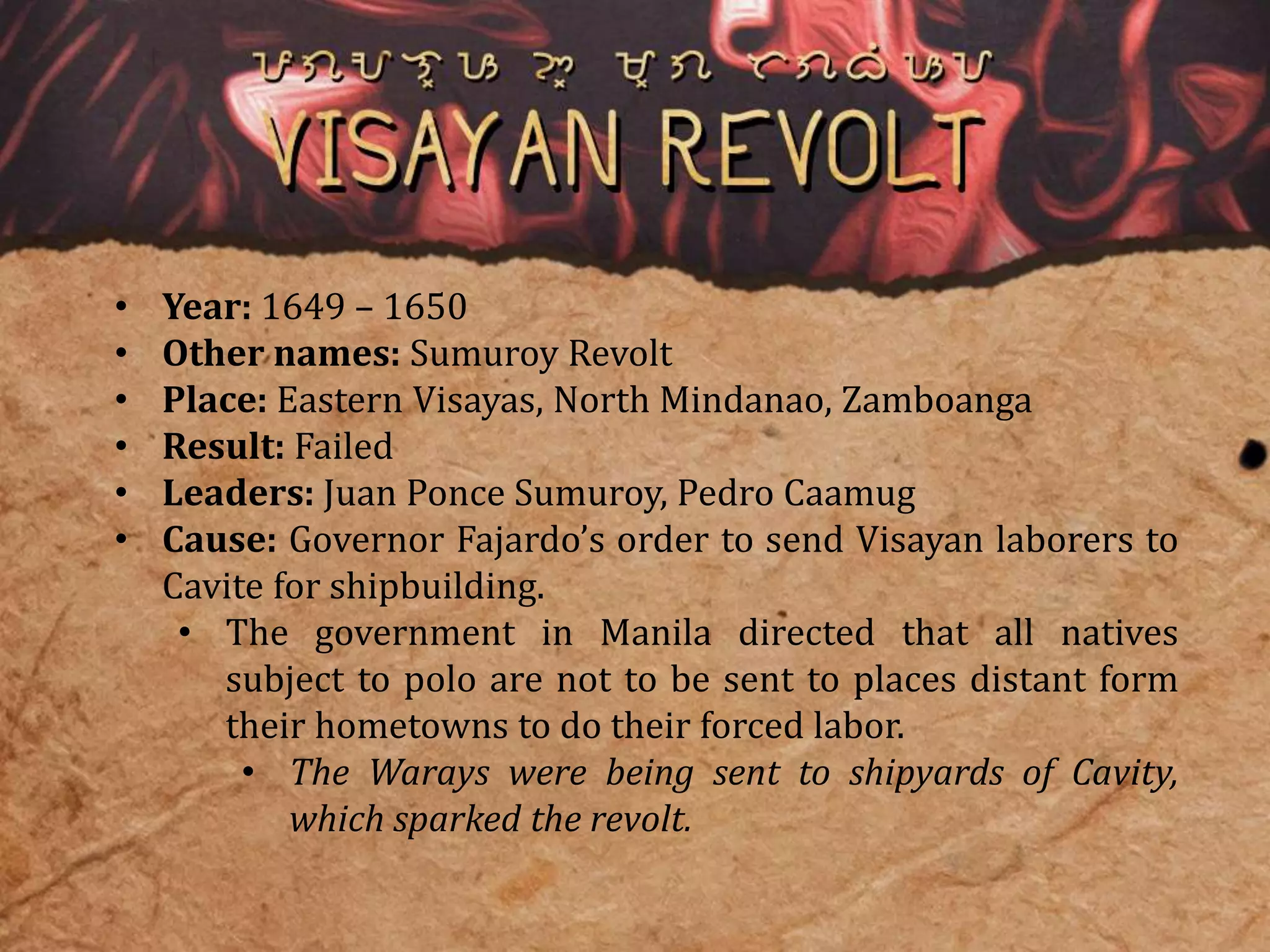 Early Philippine Revolution (1574-1841) | PPTX