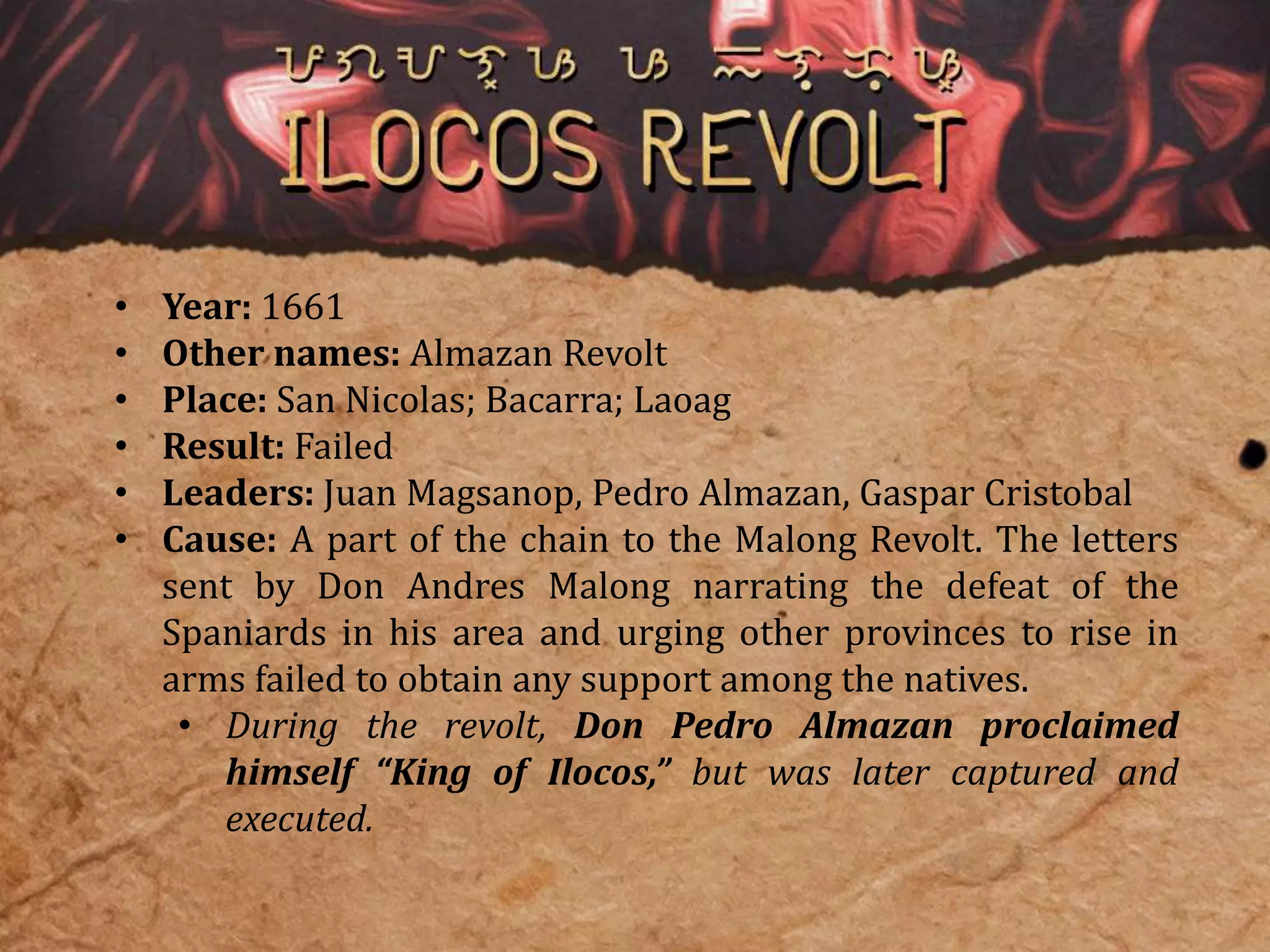 Early Philippine Revolution (1574-1841) | PPTX