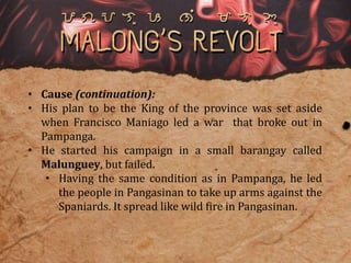 Early Philippine Revolution (1574-1841) | PPTX