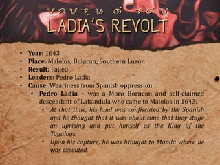 Early Philippine Revolution (1574-1841) | PPT