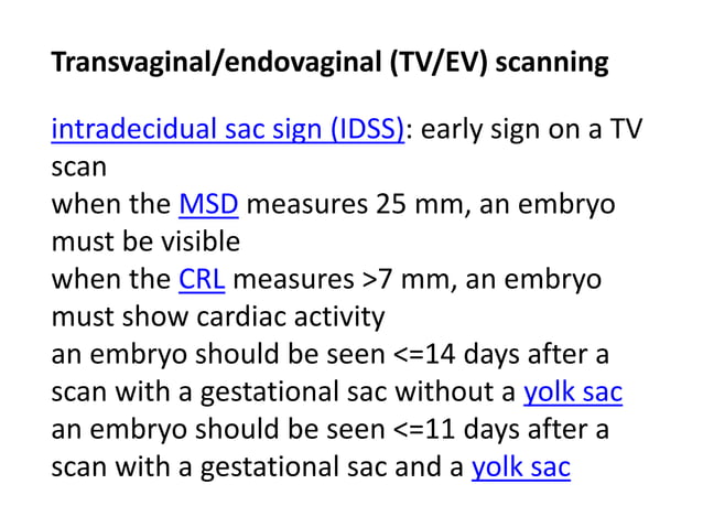 Ultrasound diagnosis of early pregnancy and cutoff measurements of ...