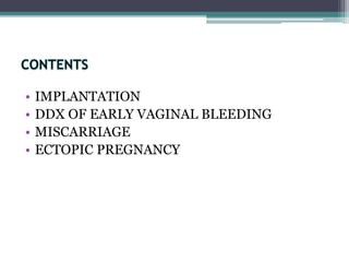 early pregnancy bleeding.pptx | Pregnancy | Reproductive Health