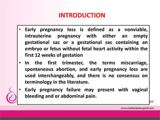 Early pregnancy loss by dr alka mukherjee dr apurva mukherjee nagpur ms ...