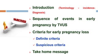 Early Pregnancy Loss a Simplified Ultrasound Approche Dr/ Ahmed Walid ...