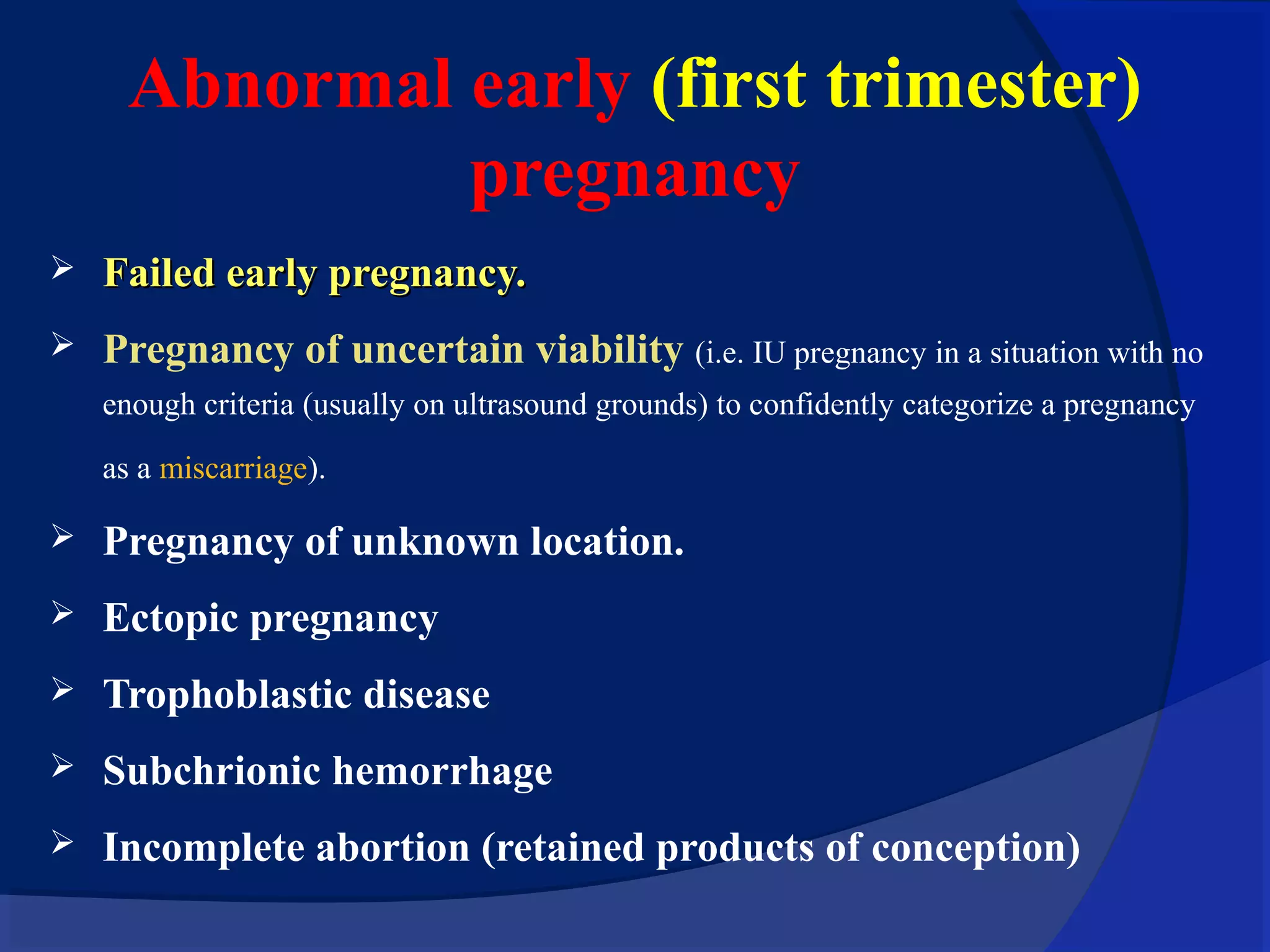 Early pregnancy ultrasonographic evaluation | PPT