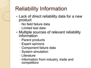Early product reliability prediction | PDF