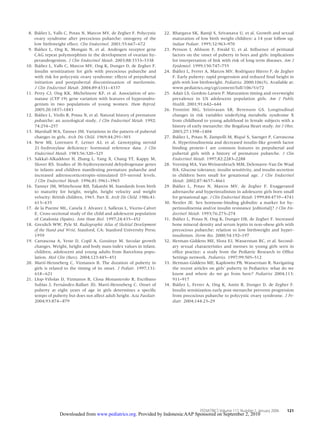 Early puberty menarche after precocious pubarche relation to prenatal ...