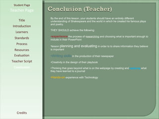 Shakespeare Webquest | PPT