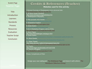 Shakespeare Webquest | PPT