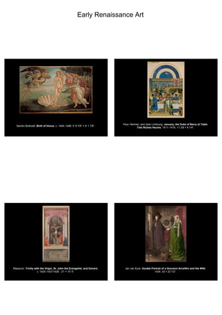 Early Renaissance art | PDF