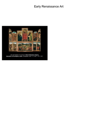 Early Renaissance art | PDF