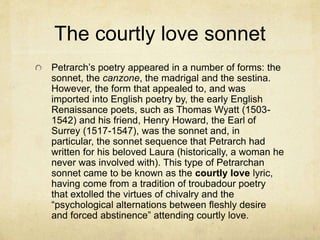 Early renaissance poetry | PPT