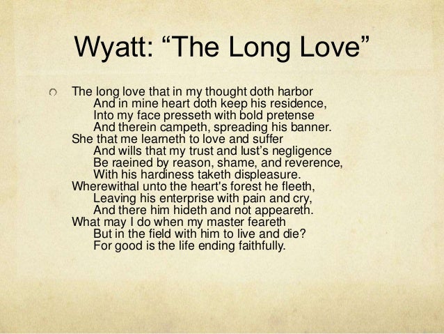 Early renaissance poetry