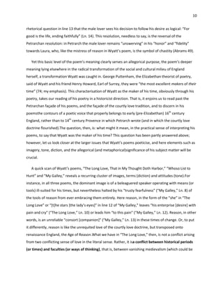 Early renaissance poetry notes | PDF