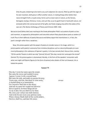 Early renaissance poetry notes | PDF