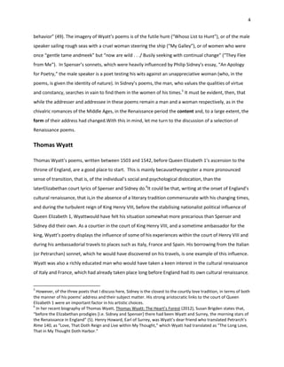 Early renaissance poetry notes | PDF