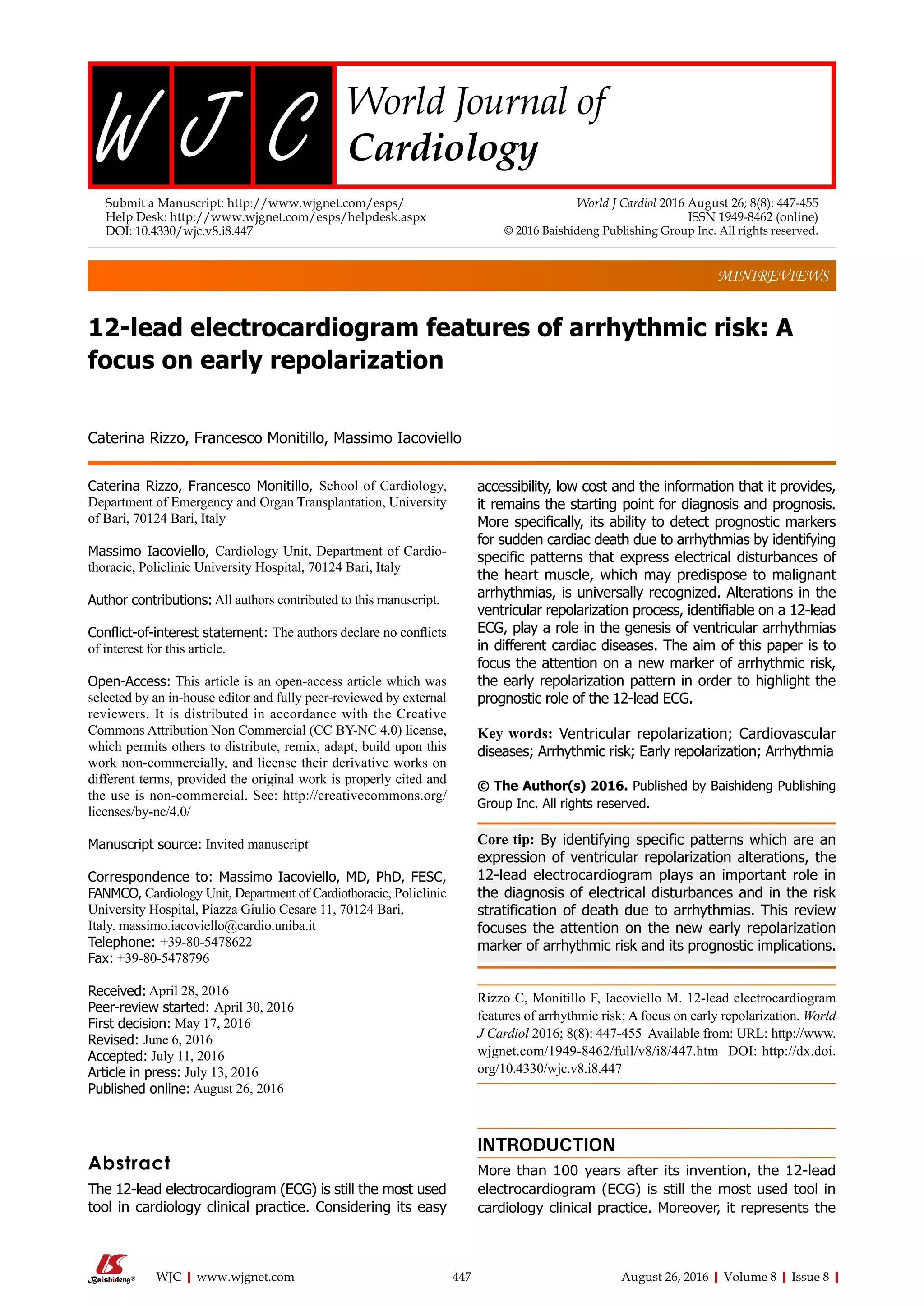 Early repolarization | PDF