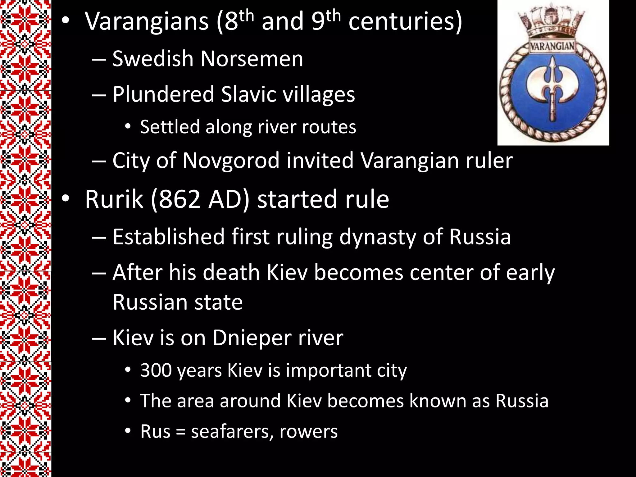 Chapter 6 Part 2- Early Russia and Islam | PPTX