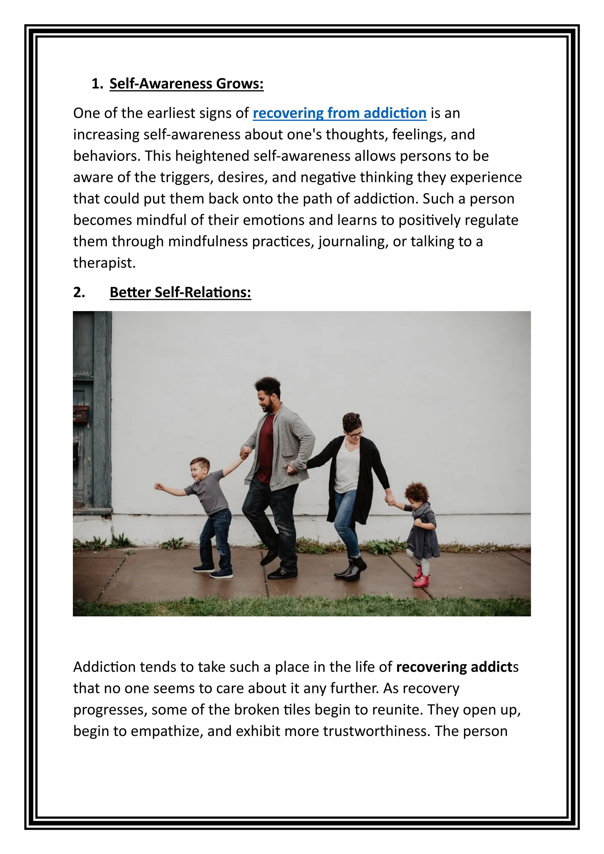 Early Signs Of Addiction Recovery And How To Recognize Them | PDF