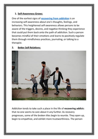 Early Signs Of Addiction Recovery And How To Recognize Them | PDF