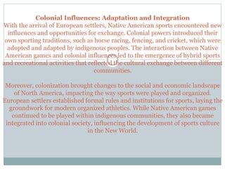 Early Sporting Traditions_ Native American Games and Colonial ...