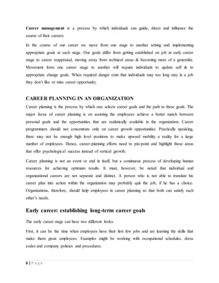 Early stage career planning and Stress Management | DOCX | Career ...