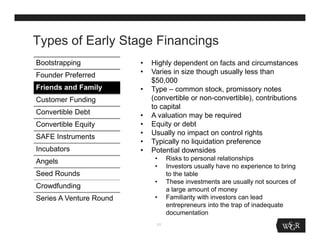 Early Stage Financing for Startups | PDF