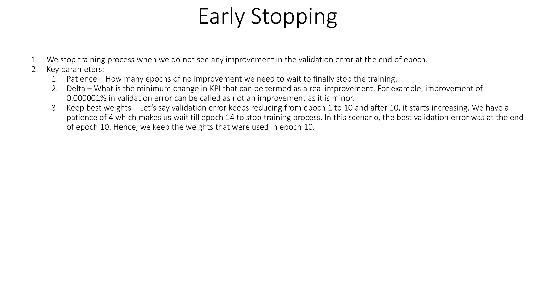 Early Stopping in Deep Learning | PPT