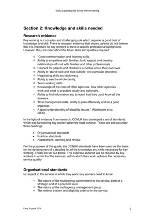 Early Support Guide To Key Worker Training[1] | PDF